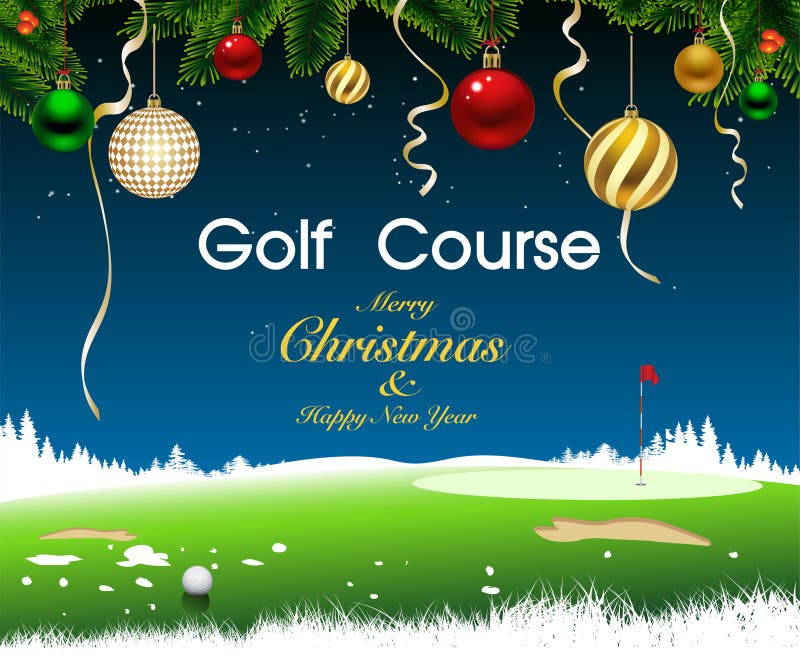 Golf Course on Christmas Day, Stock Vector - Illustration of space ...