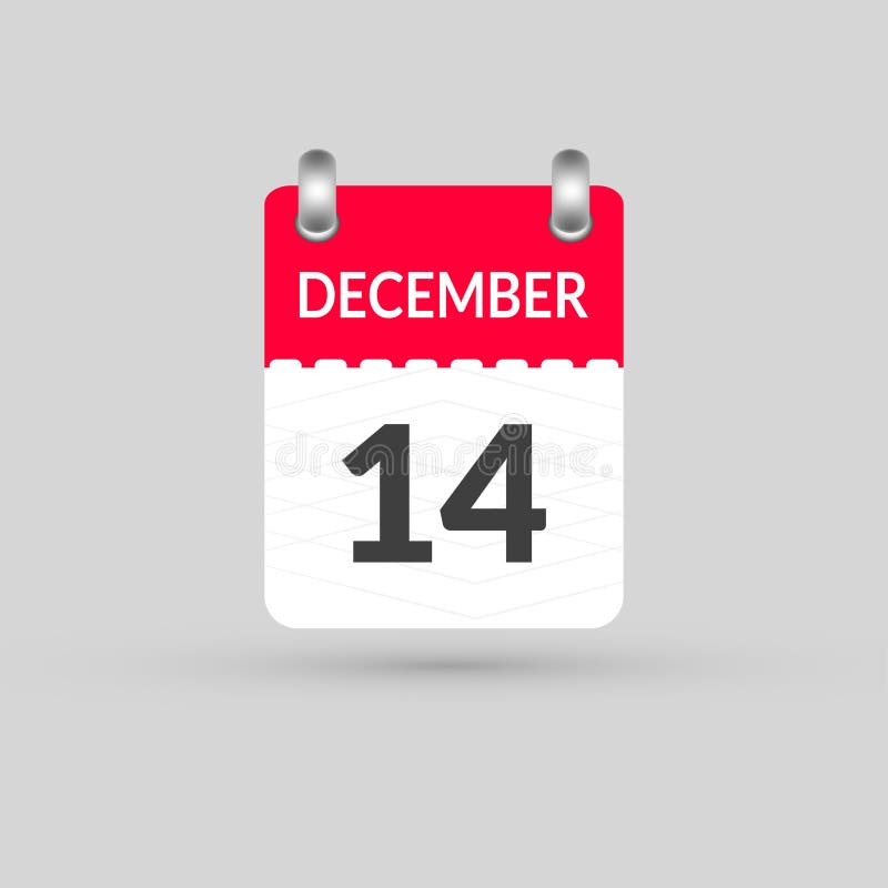 December 14 Calendar Date, Month Icon Month Time Event Number Reminder ...