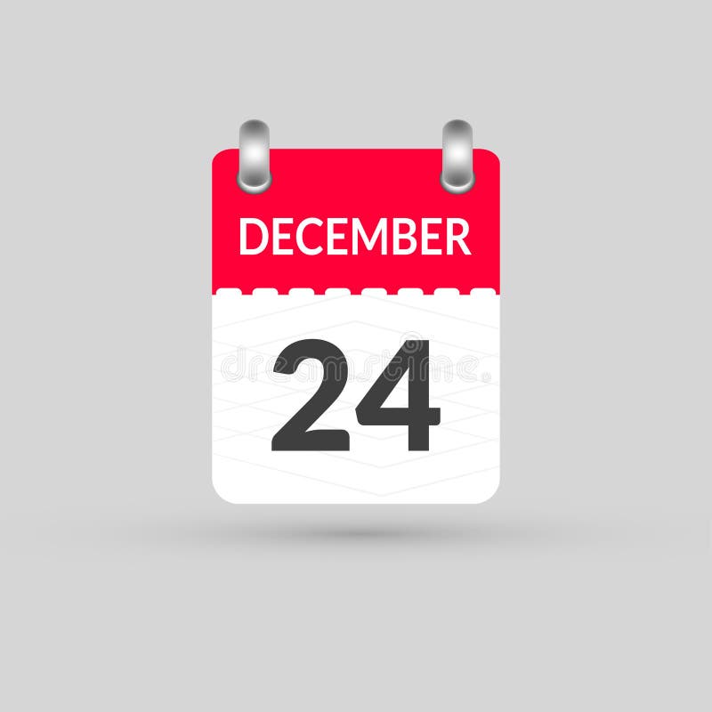 December 24 Calendar Date, Month Icon Month Time Event Number Reminder ...