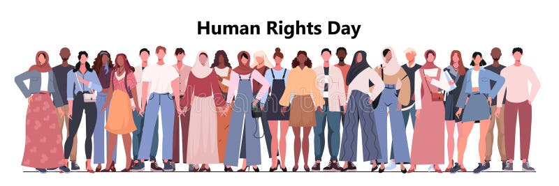 Human Rights Day stock vector. Illustration of poster - 348325159