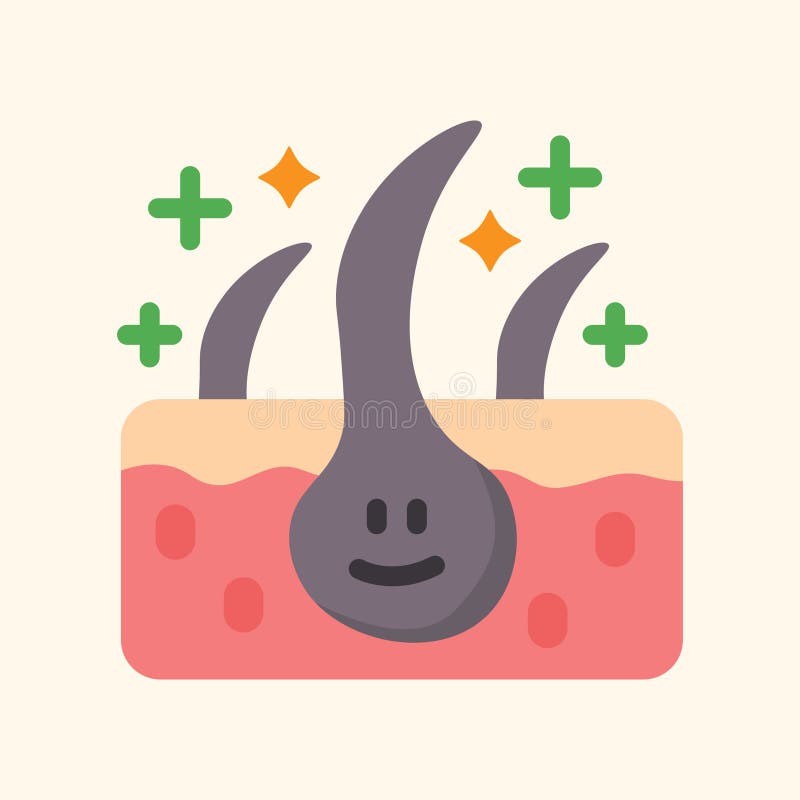 Professional Hair Follicle Icon, Medical Beauty for Hair Growth ...