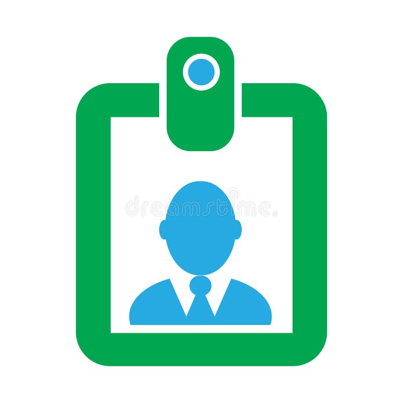 ID Card Icons - Employee ID Stock Illustration - Illustration of logo ...