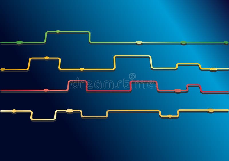 Abstract Illustration of Dark Blue Gradient Background with ...