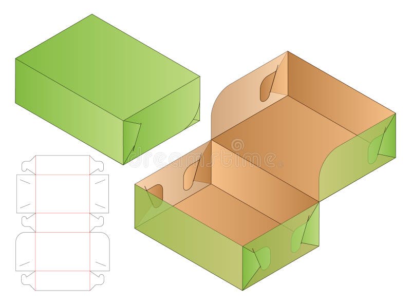 Foldable Box Packaging Template Vector Illustration Stock Illustration ...