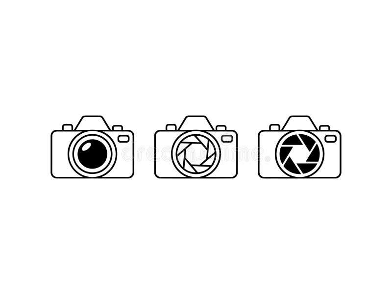 Camera Aperture Silhouette Vector Icons Stock Vector - Illustration of ...