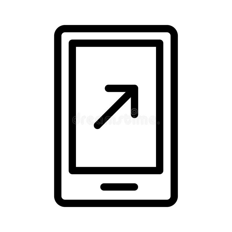 Phone Arrow Vector Thin Line Icon Stock Illustration - Illustration of ...