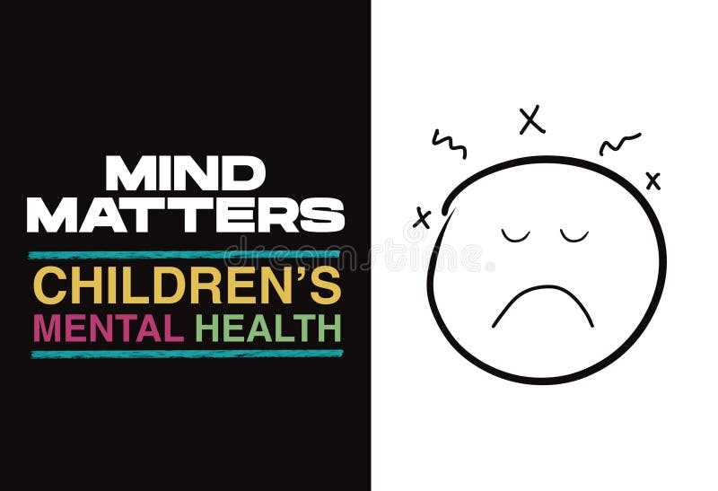 Mind Matters Children Mental Health Stock Illustration - Illustration ...