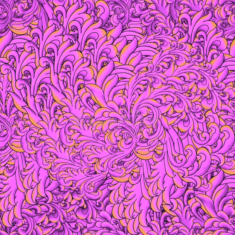 Fuchsia Ornamental Repeat Pattern or Background Tile Stock Illustration ...