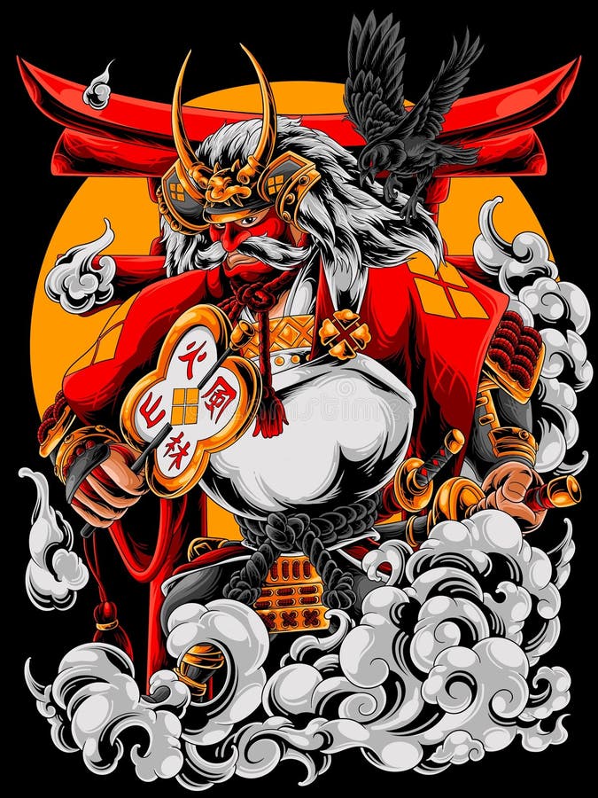 The great samurai stock illustration. Illustration of bird - 272961248