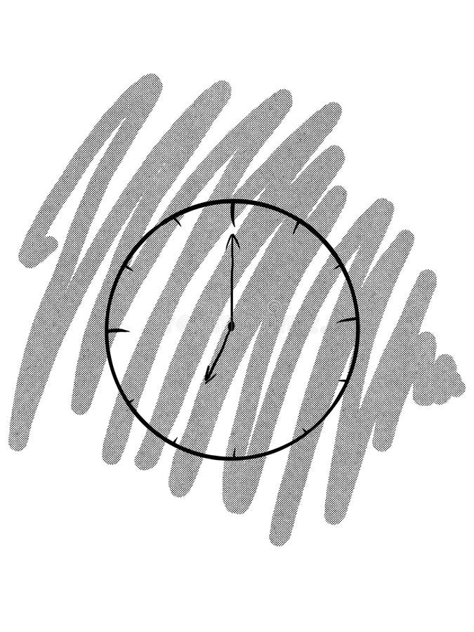 Messy clock stock illustration. Illustration of hours - 273018893