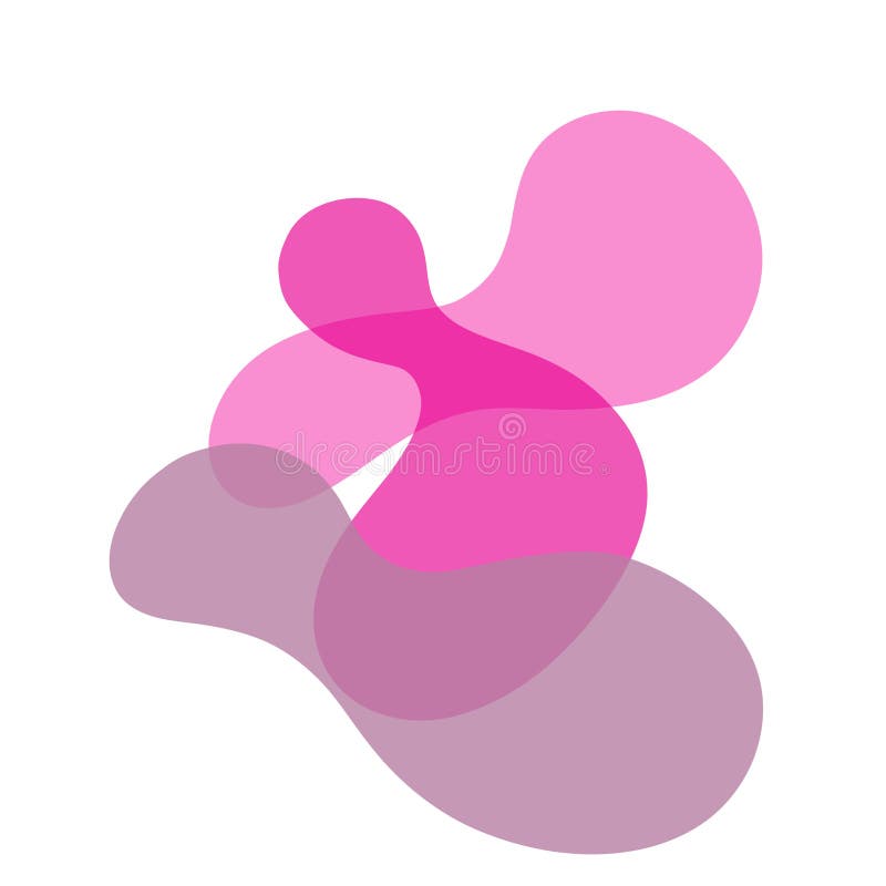 Abstract Pebble Style Shapes Bending in with Each Other Modern Art ...