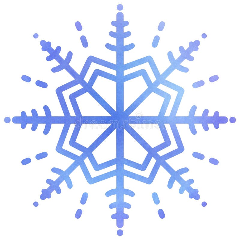 Cute Blue Snowflake for Winter Illustration Clipart Stock Photo ...