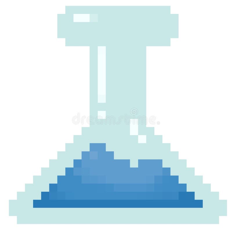 Cute Test Glass Tube Flask with Potion in Pixel Art Stock Photo ...