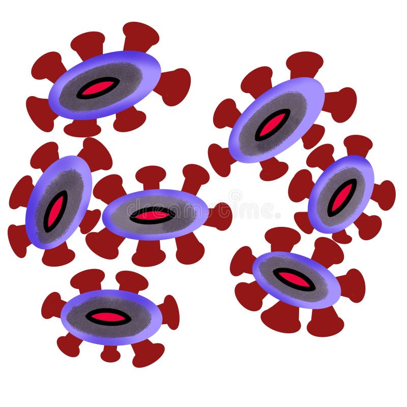 Bacteria set stock illustration. Illustration of circle - 287888627