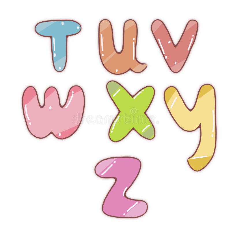 Artwork Letter with Pastel Colour Stock Illustration - Illustration of ...