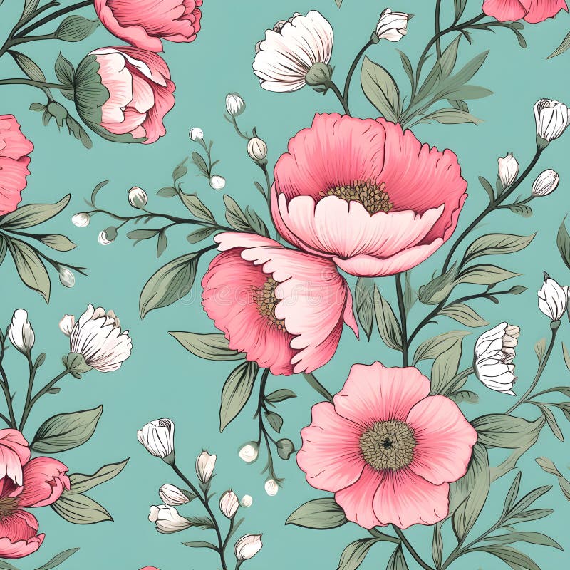 Dainty Floral Pattern Stock Illustrations – 2,102 Dainty Floral Pattern ...