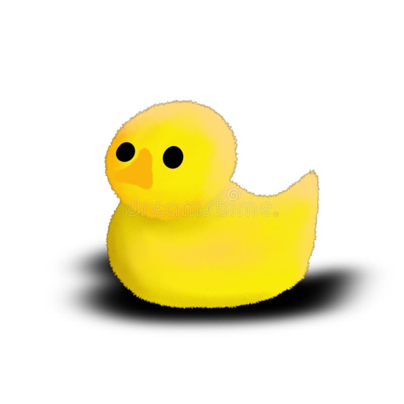 Cute fluffy rubber ducky stock illustration. Illustration of bird ...