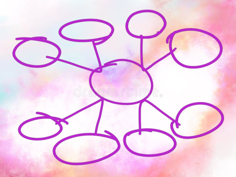 Mind Mapping Bright Design Colors for Presentations , Empty Text. Stock ...