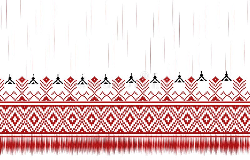 Ethnic Seamless Pattern. Embroidery on Fabric. Tribal Ornament ...