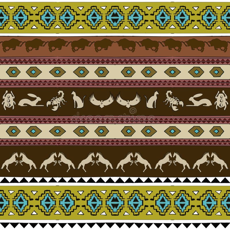 Pharaoh S Script: Egyptian-Inspired Tribal Pattern in Brown Stock ...