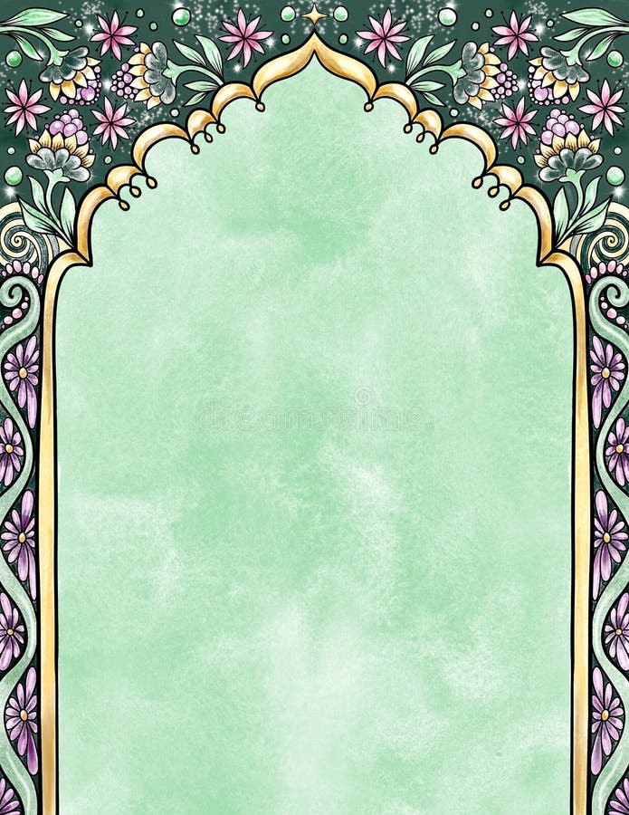 Indian Style Ornamental Horizontal Background Template, Frame for ...