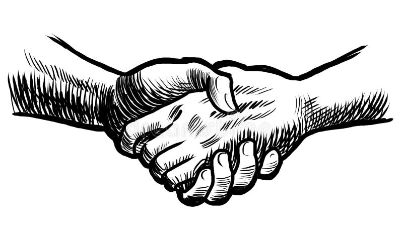 Strong hand shake stock illustration. Illustration of human - 312187861