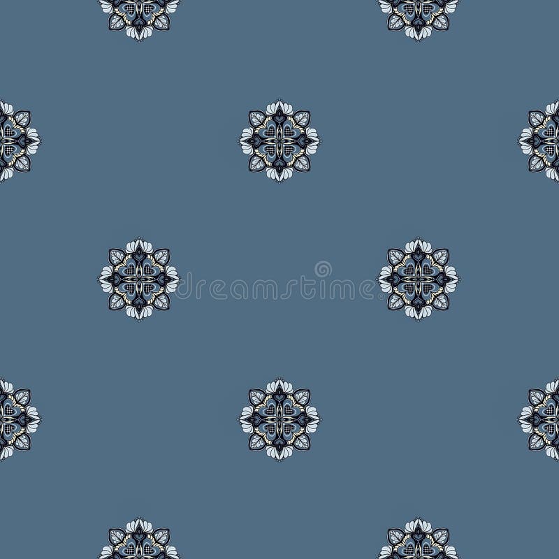 Indian, Arabic Style Ornamental Mandala Seamless Pattern Design, Cool ...
