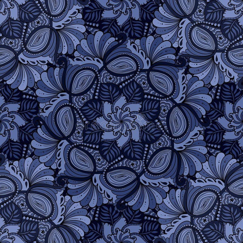 Indian, Arabic Style Ornamental Mandala Seamless Pattern Design Stock ...