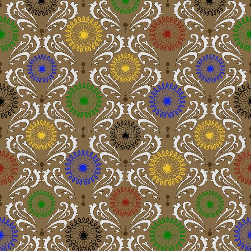 Timeless Elegance: Wheel of Time Fabric Pattern Stock Illustration ...