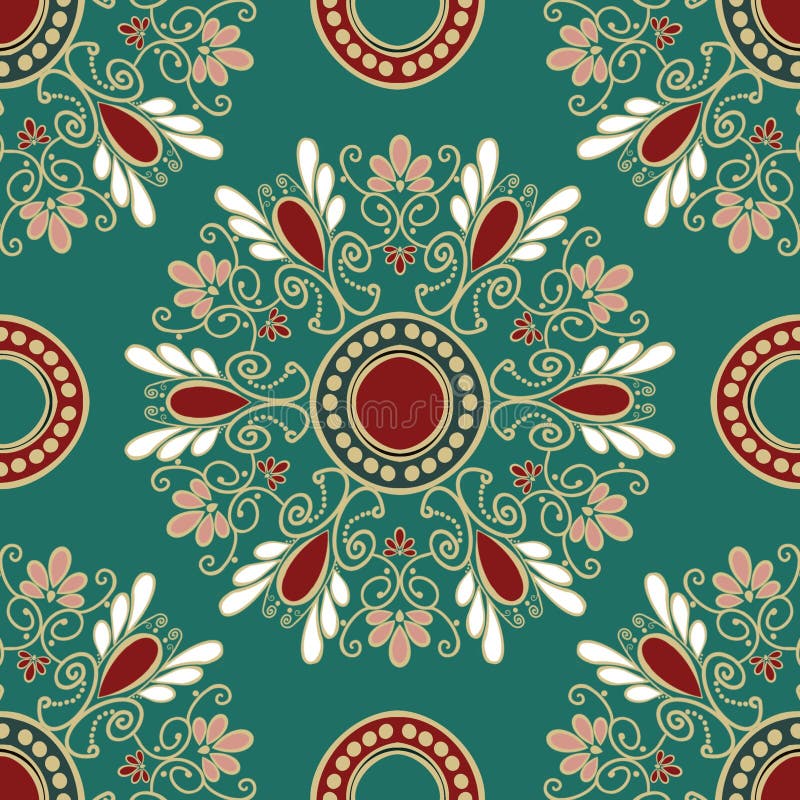 Fiesta Flora: Latin American Tribal Fabric Patterns Stock Illustration ...