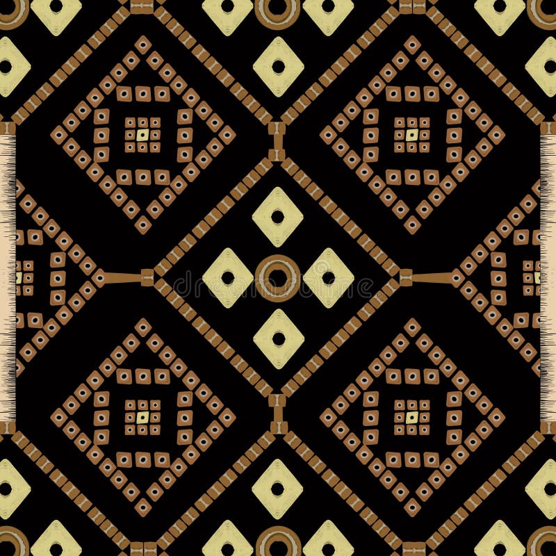 Dimensional American Ethnic Fabric Patterns in Earthy Brown Tones Stock ...