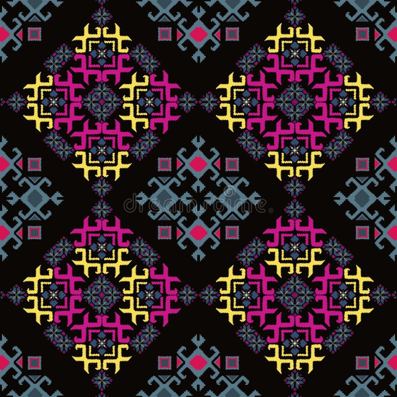 Modern African Ethnic Fabric Pattern with Geometric Design Stock ...