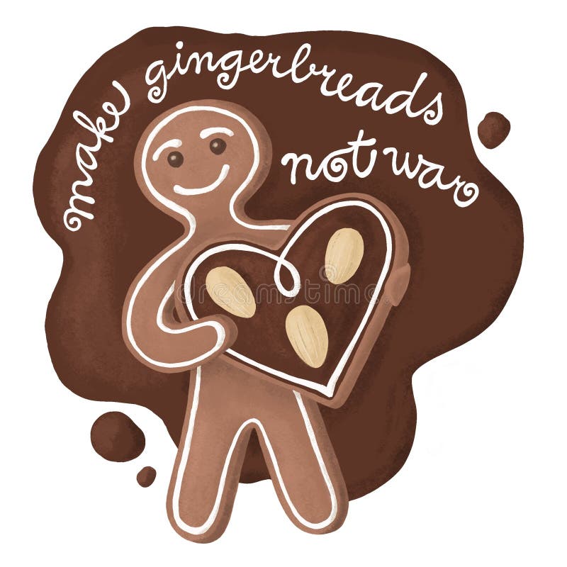 Make Gingerbreads - Not War Stock Illustration - Illustration of almond ...
