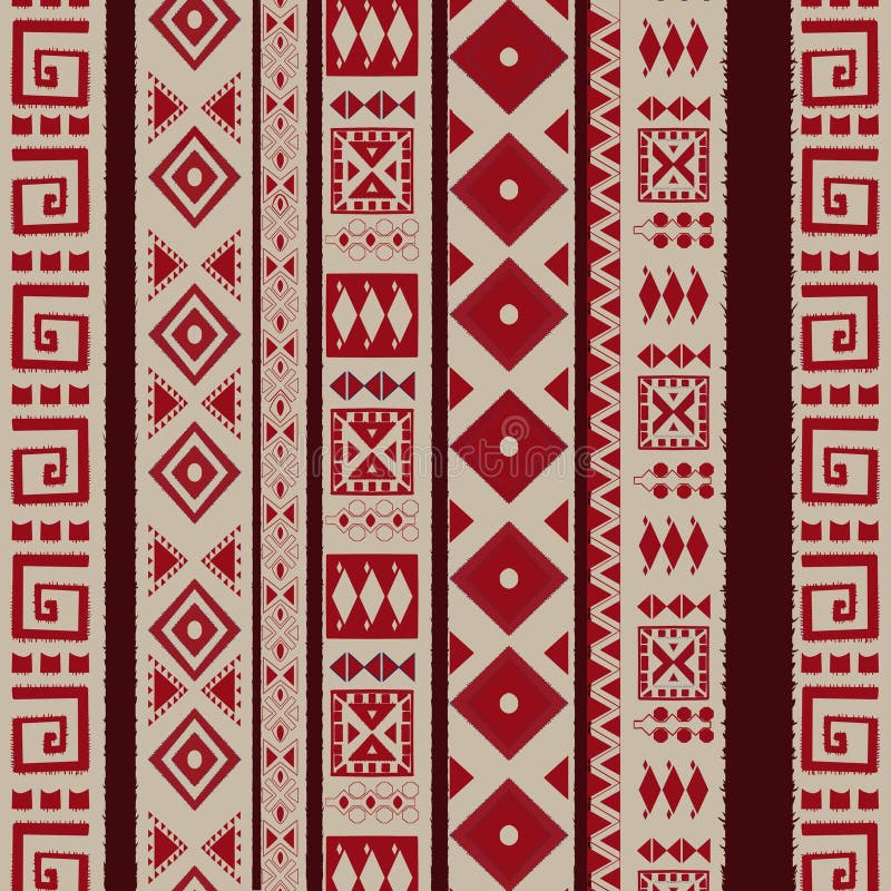 Indian Tribal Fabric Patterns: Indian Style Floral Designs in Red and ...