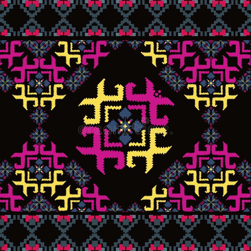 Latin Tribal Fabric Patterns: Geometric Lines in Green Tones for the ...