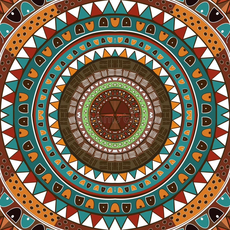 African Ethnic Tribal Fabric Patterns in Reddish Brown Tones Stock ...