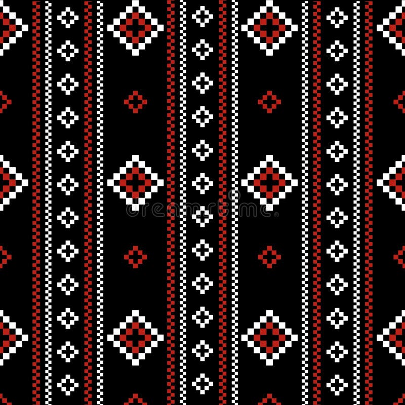 African Tribal Fabric Patterns: Geometric Designs in Red Tones Inspired ...