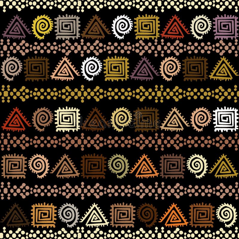 Egyptian Style Ethnic Fabric Pattern: Brown Tones Reflecting Timeless ...