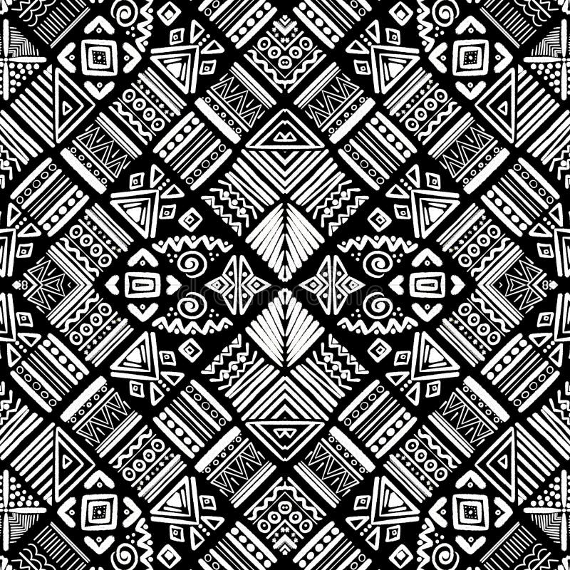 Ancient Egyptian Style Ethnic Fabric Pattern: White Tones Reflecting ...