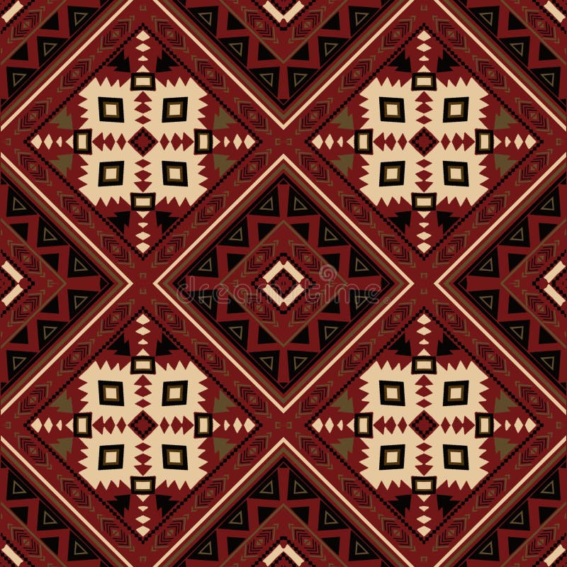 African Tribal Fabric Patterns: Geometric Designs in Red Tones Inspired ...