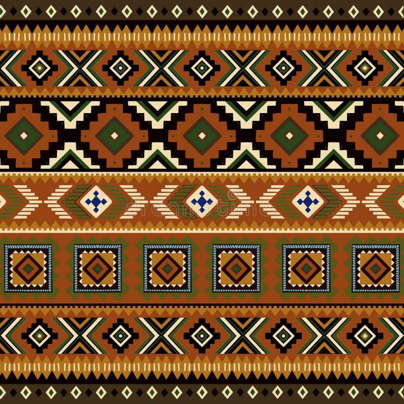 Ancient Egyptian Style Ethnic Fabric Pattern: Brown Tones Reflecting ...