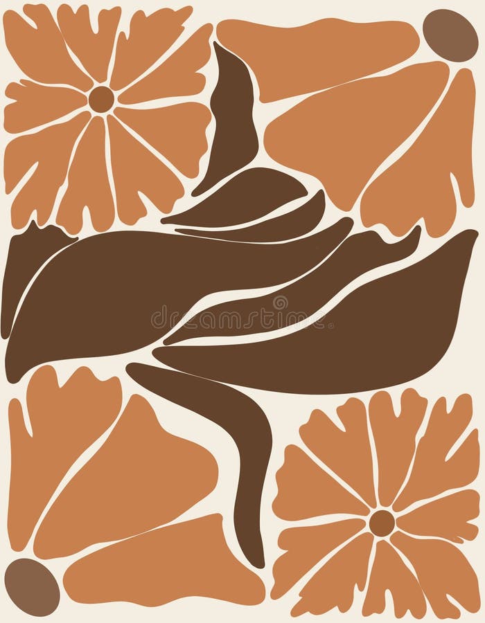 Trendy Botanical Wall Arts with Floral Design in Earth Tone Colors ...