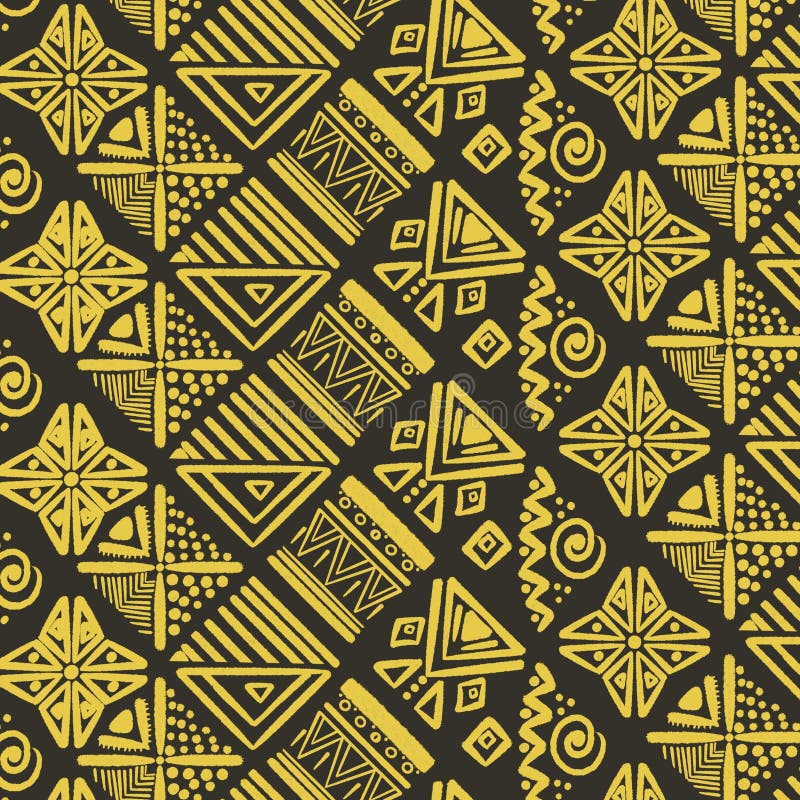 Ancient Egyptian Style Ethnic Fabric Pattern: Brown Tones Reflecting ...