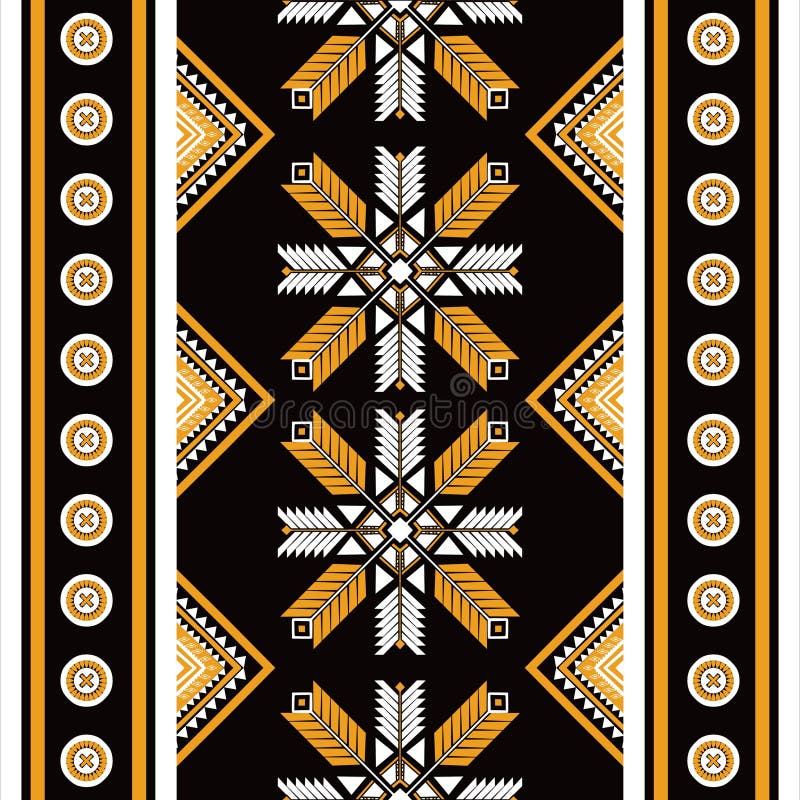 Arabian Tribal Fabric Pattern in Yellow Tone Reflecting Classic ...