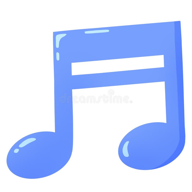 Music note in blue color stock illustration. Illustration of text ...