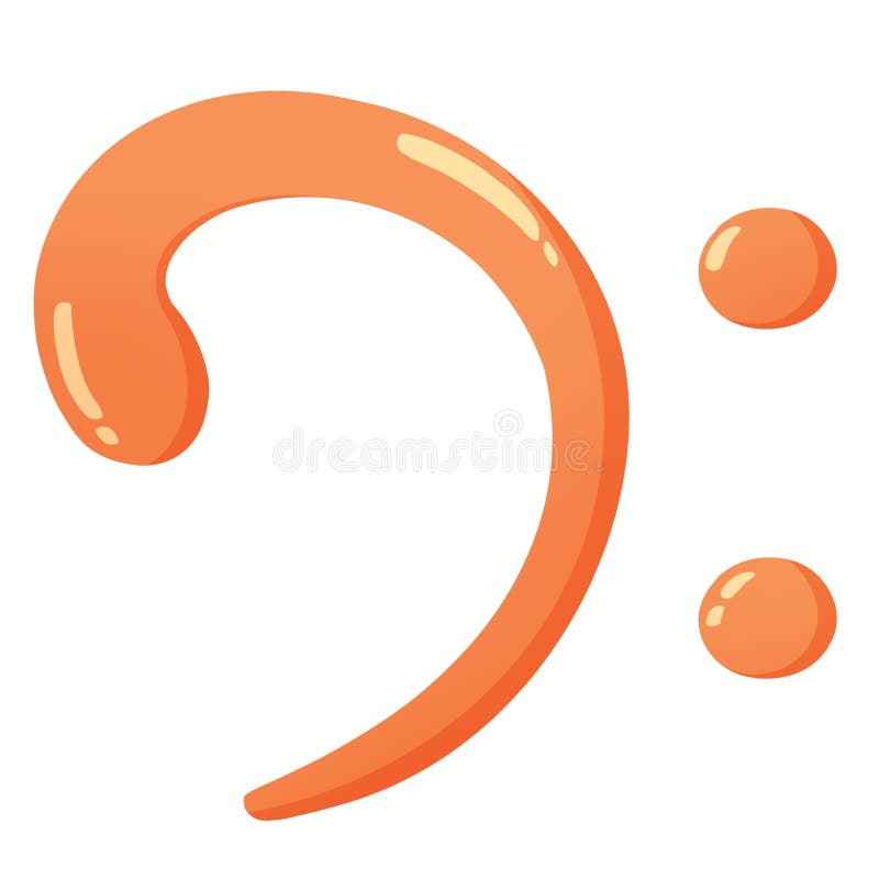 Fa key in orange color stock illustration. Illustration of concert ...