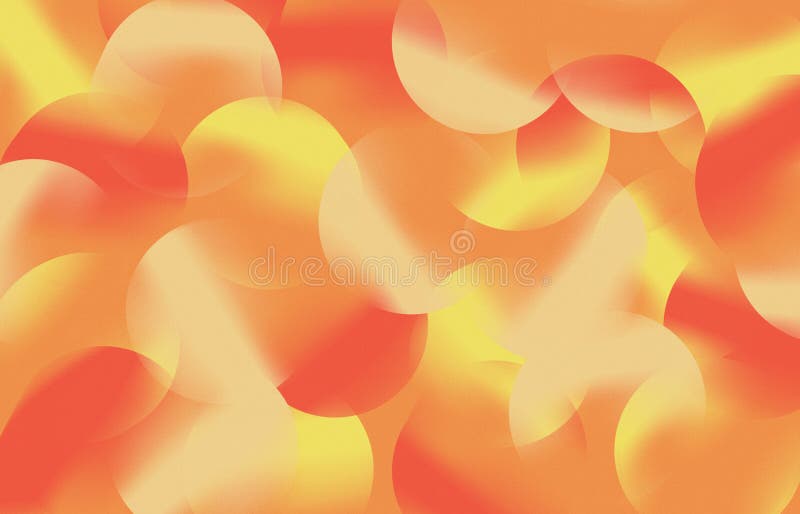 Abstract Artistic Warm Orange Yellow Color Tone Modern Trendy Round ...
