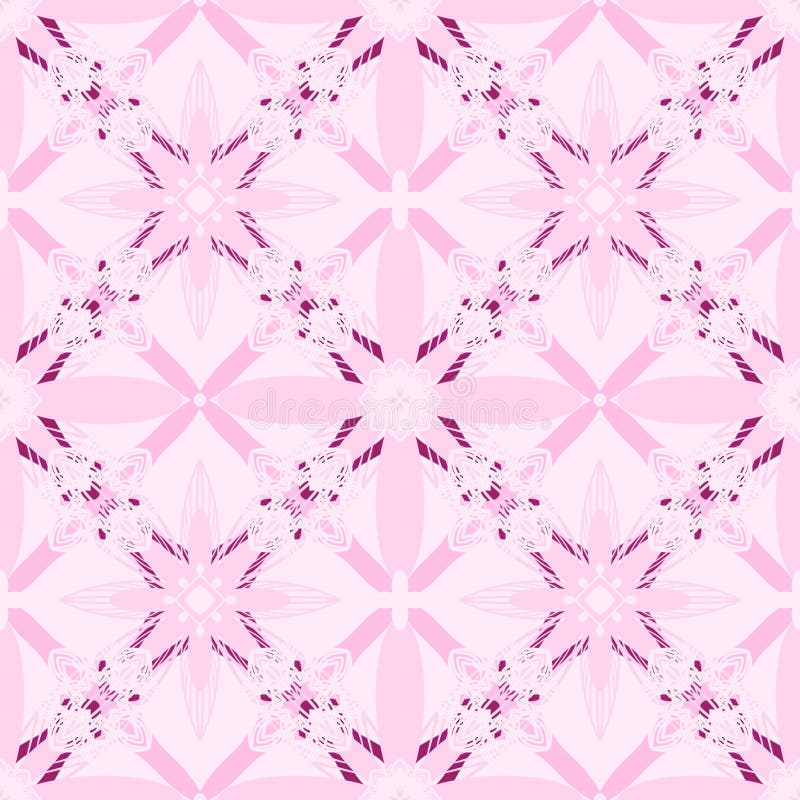 Pink Seamless Pattern of Flower .Hand-drawn Flower Pattern Stock ...