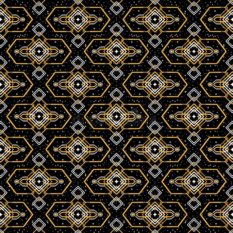 Innovative Arabian Tribal Fabric Pattern in Yellow Tones T Stock ...