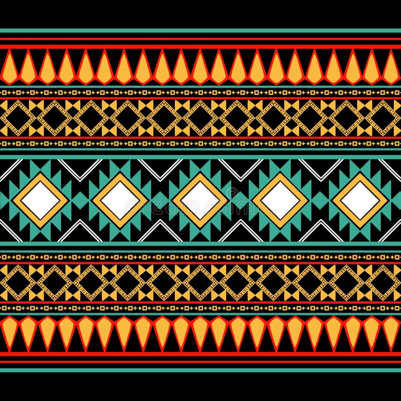 Distinctive Arabian Tribal Fabric Pattern in Green and Yellow Stock ...